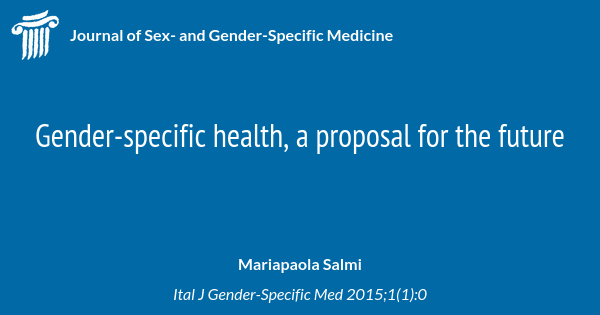 Gender-specific health, a proposal for the future | Journal of Sex- and ...