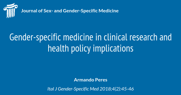 Gender-specific medicine in clinical research and health policy ...