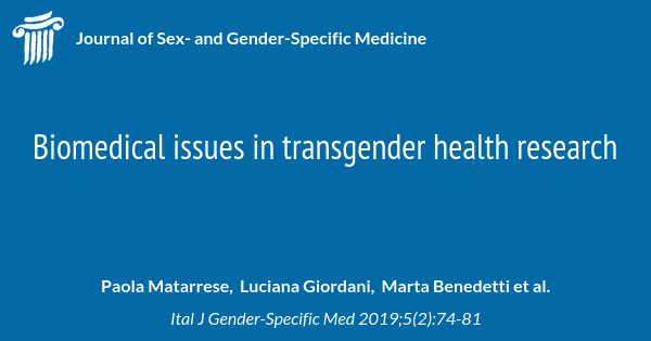 Biomedical issues in transgender health research | Journal of Sex- and ...