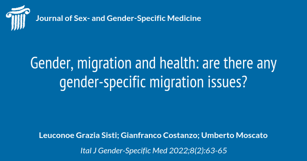 Gender, migration and health: are there any gender-specific migration ...